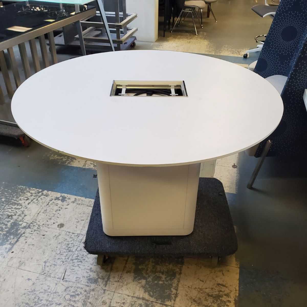48" Round Table With Power Deck 1 Available - Impact Office Furniture ...